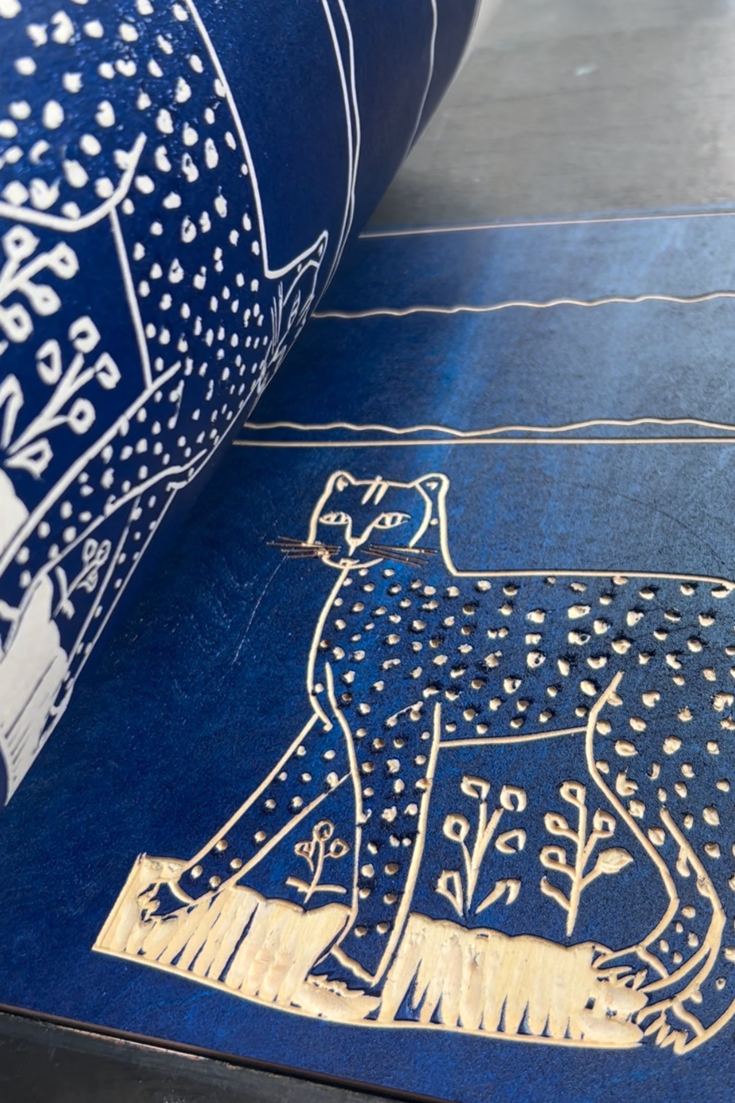 A Leopard Never Changes it's Spots ~ Blue – Annika Reed Studio